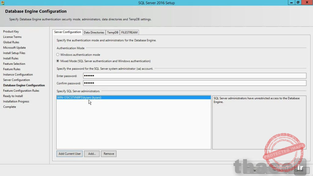 آموزش نصب کلی هسته اصلی SQL Server - طهاکو