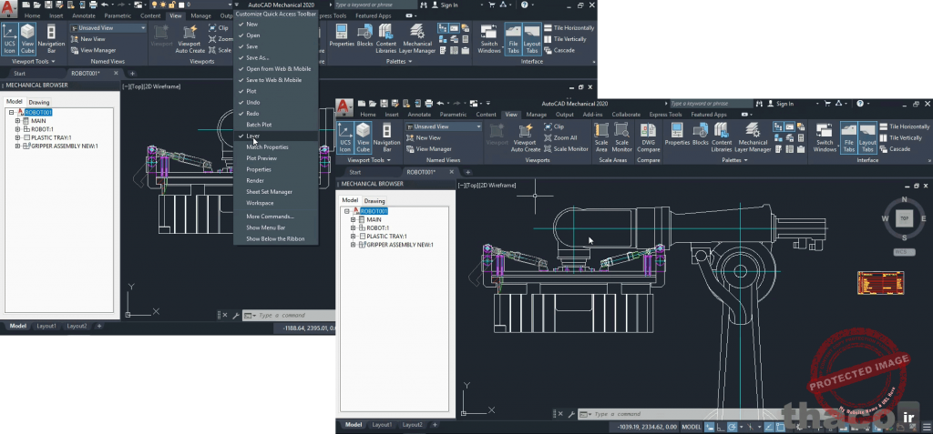 نوار ابزار دسترسی سریع یا باختصار QAT در اتوکد مکانیکال - طهاکو