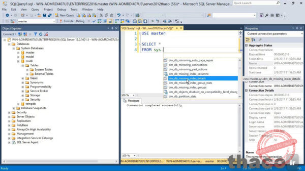بررسی تخصصی‌تر SQL Server Management Studio - طهاکو