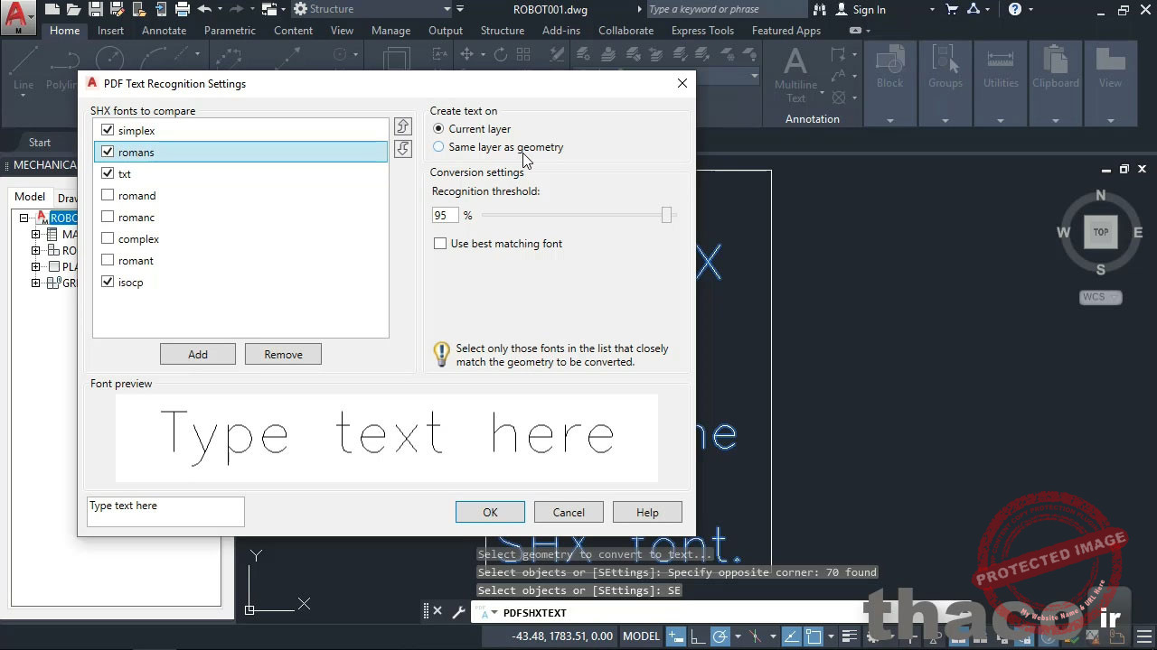 تشخیص متن SHX - PDFSHXTEXT - طهاکو